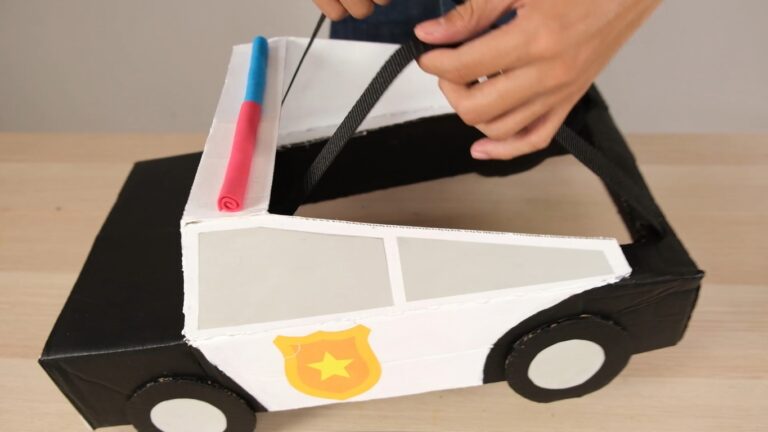 Cardboard Police Car – Theinspiredingenuity