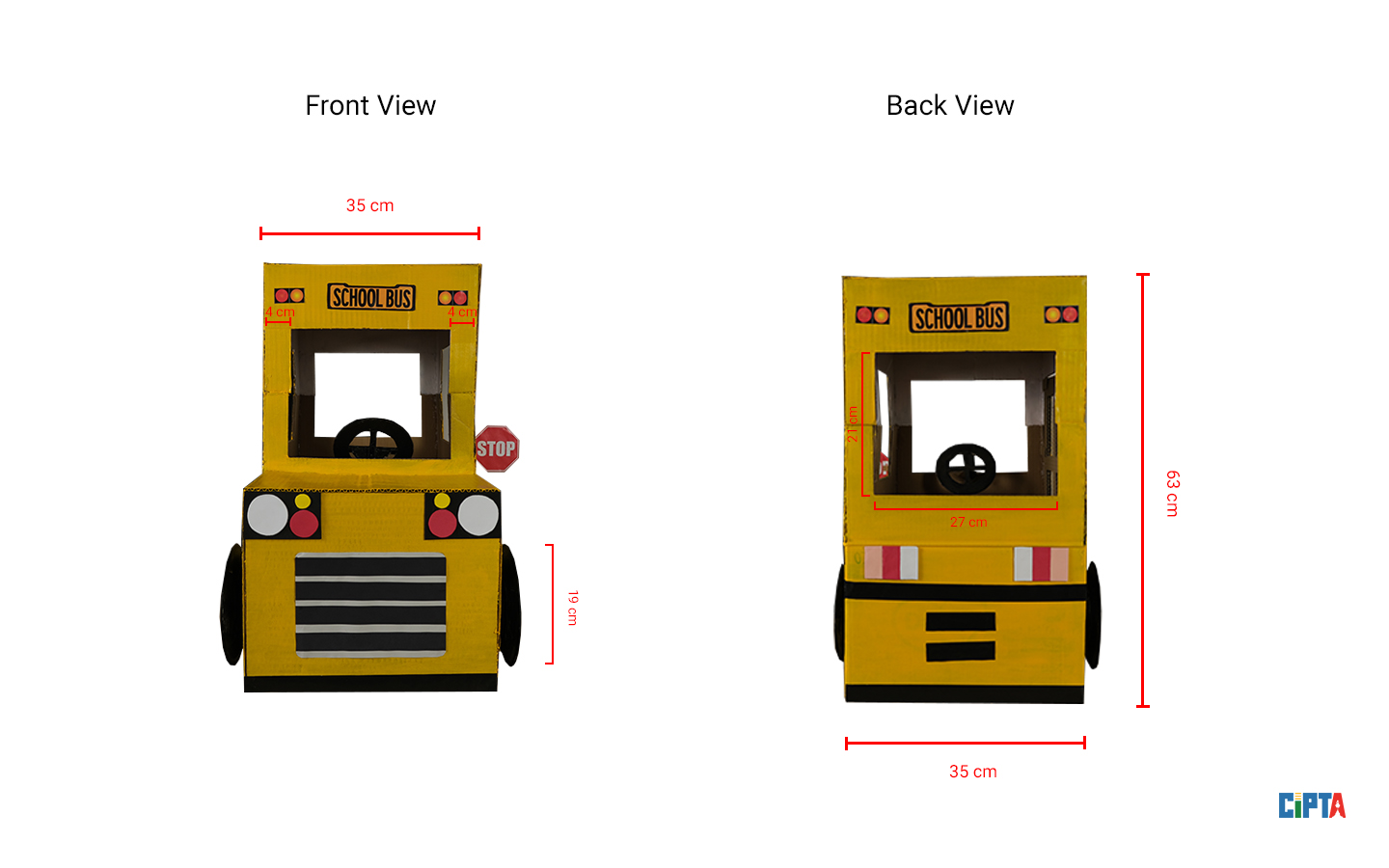 Cardboard School Bus – Theinspiredingenuity